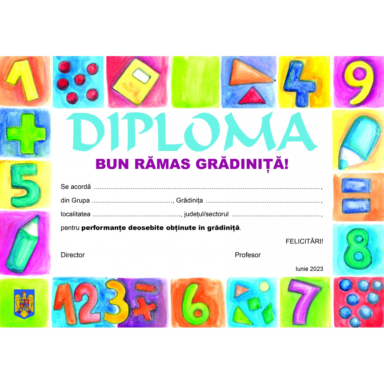 Diploma "Bun Ramas Gradinita!" - 12345678