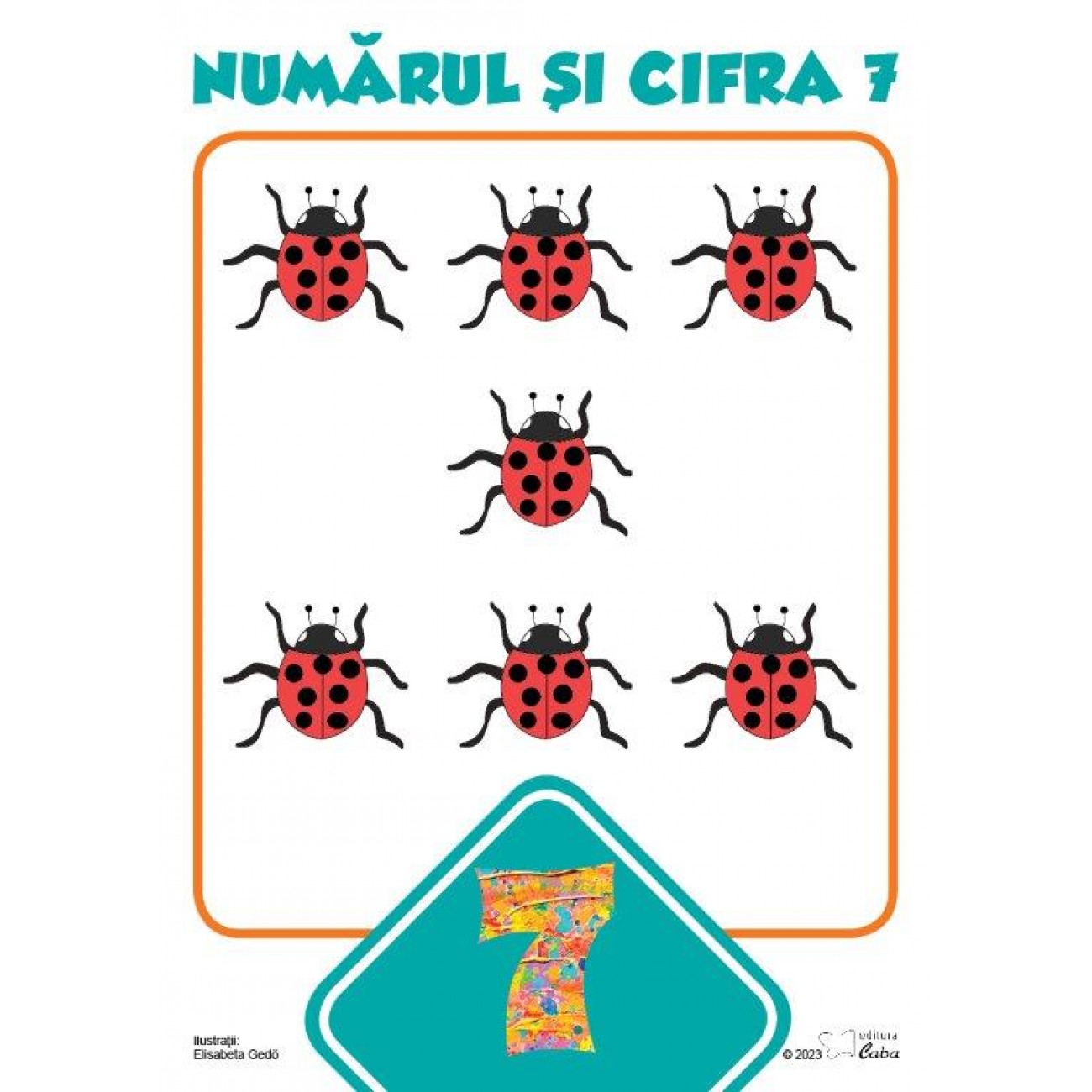 Set CIFRELE 0-9, planse format A4, plastifiate (cu benzi magnetice pe ...