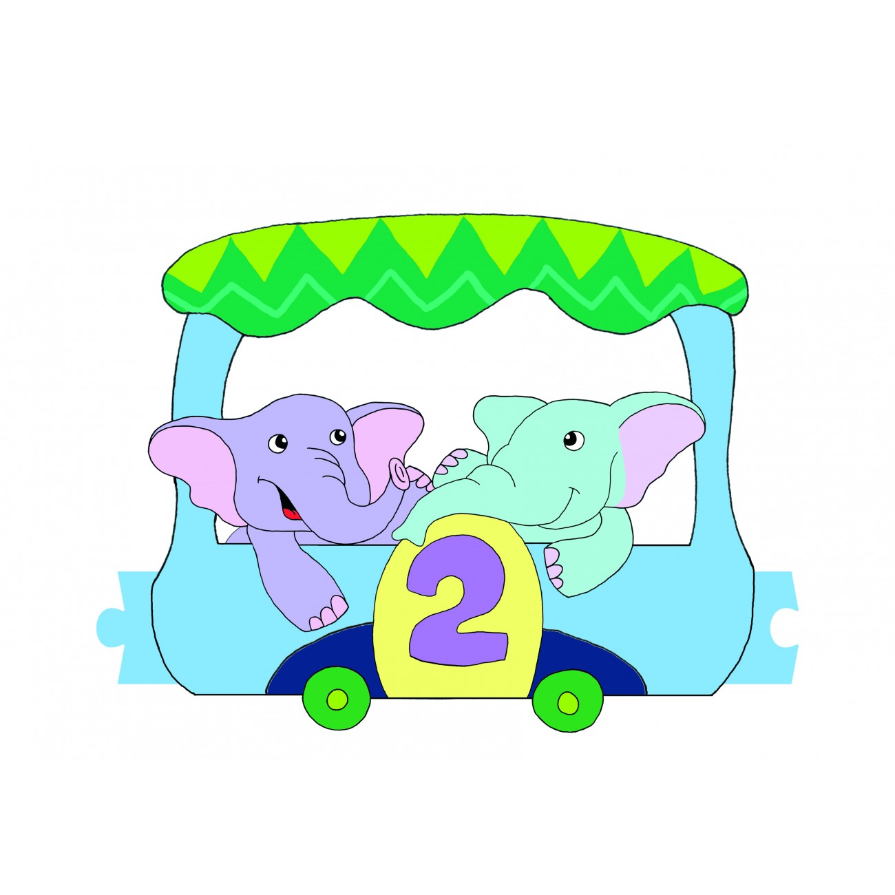 Trenuletul numerelor - set de 24 de planse A4